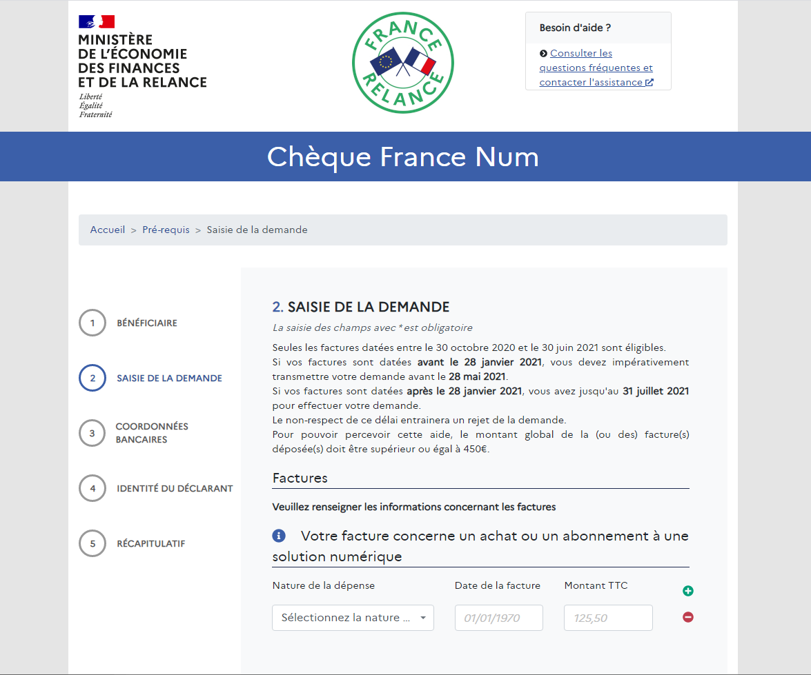 Chèque France Num, aides au numérique - Communication graphique | Site ...